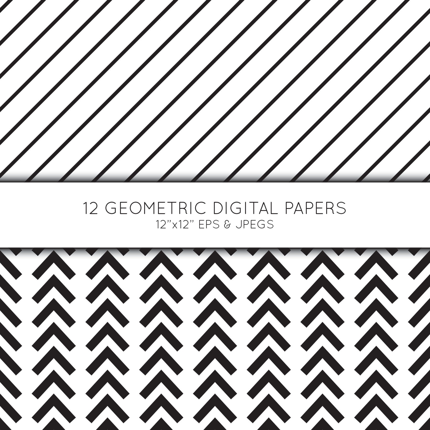 Geometric Digital Paper Geometric Scrapbook paper digital | Etsy