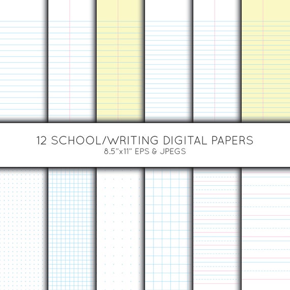 School Digital Paper Pre School Paper Writing Paper Grid - Etsy