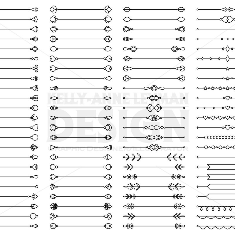 Decorative Line Dividers - Etsy
