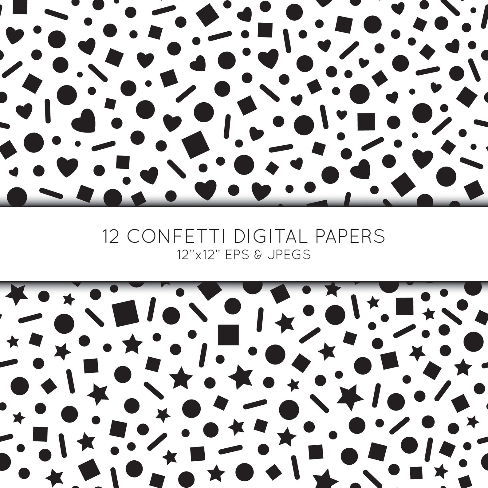 Party Digital Paper Confetti Scrapbook Paper Sprinkles - Etsy