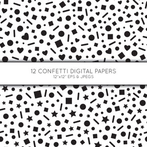 Party Digital Paper, Confetti Scrapbook Paper, Sprinkles, Digital Paper ...