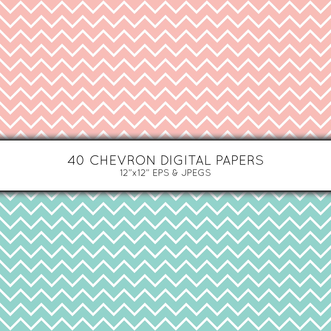 Chevron Digital Paper Chevron Scrapbook Paper Digital Paper | Etsy