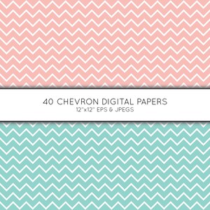 Chevron Digital Paper, Chevron Scrapbook Paper, Digital Paper Pack ...