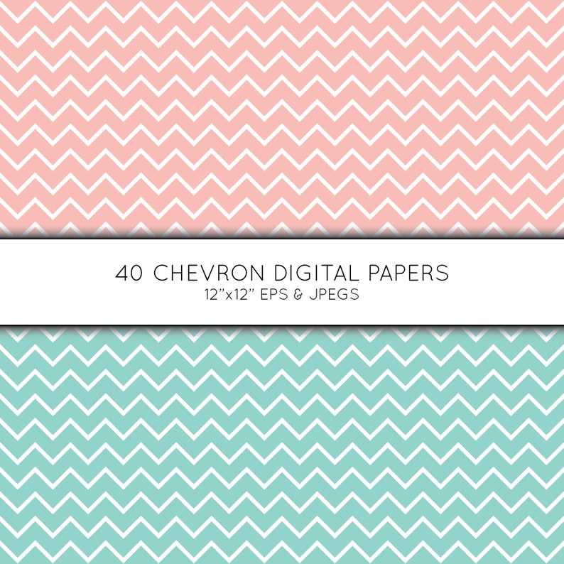 Chevron Digital Paper, Chevron Scrapbook Paper, Digital Paper Pack ...
