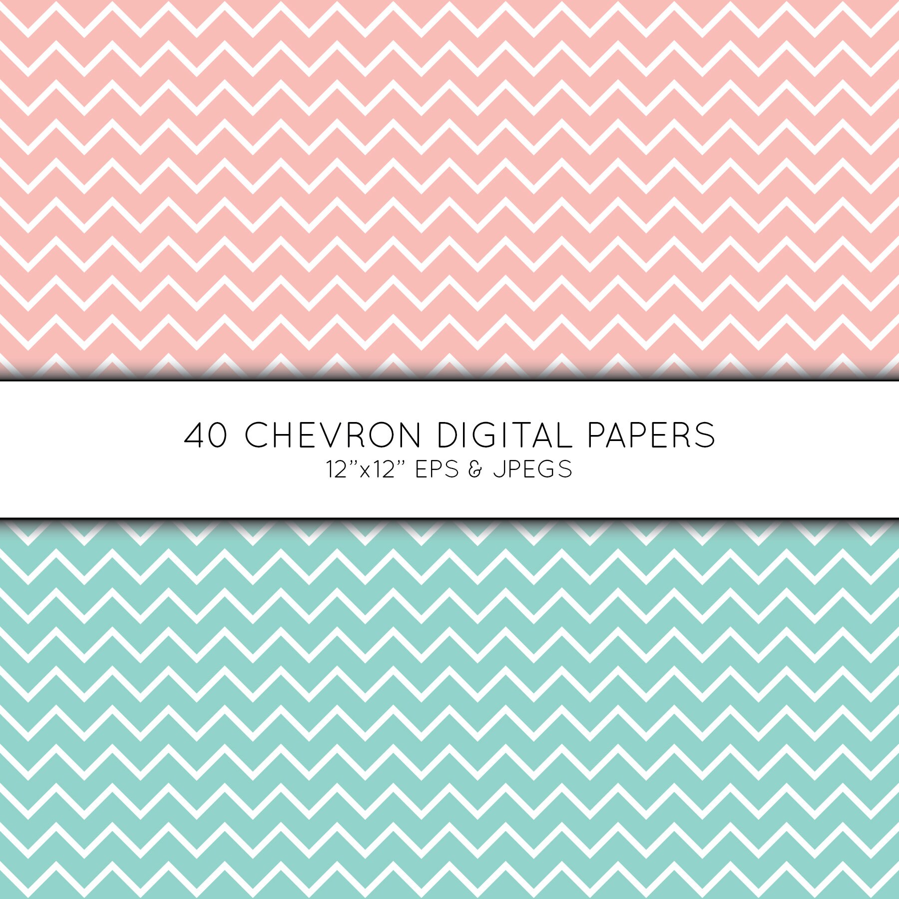 Chevron Digital Paper, Chevron Scrapbook Paper, Digital Paper Pack ...