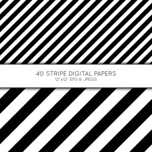 Stripe Digital Paper, Striped Scrapbook Paper, Stripes Digital Paper ...