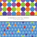 Rainbow Digital Paper, Geometric Scrapbook Paper, Digital Paper Pack ...