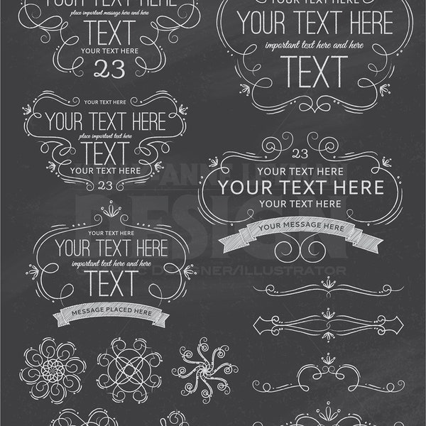 Chalkboard Flourish - Etsy