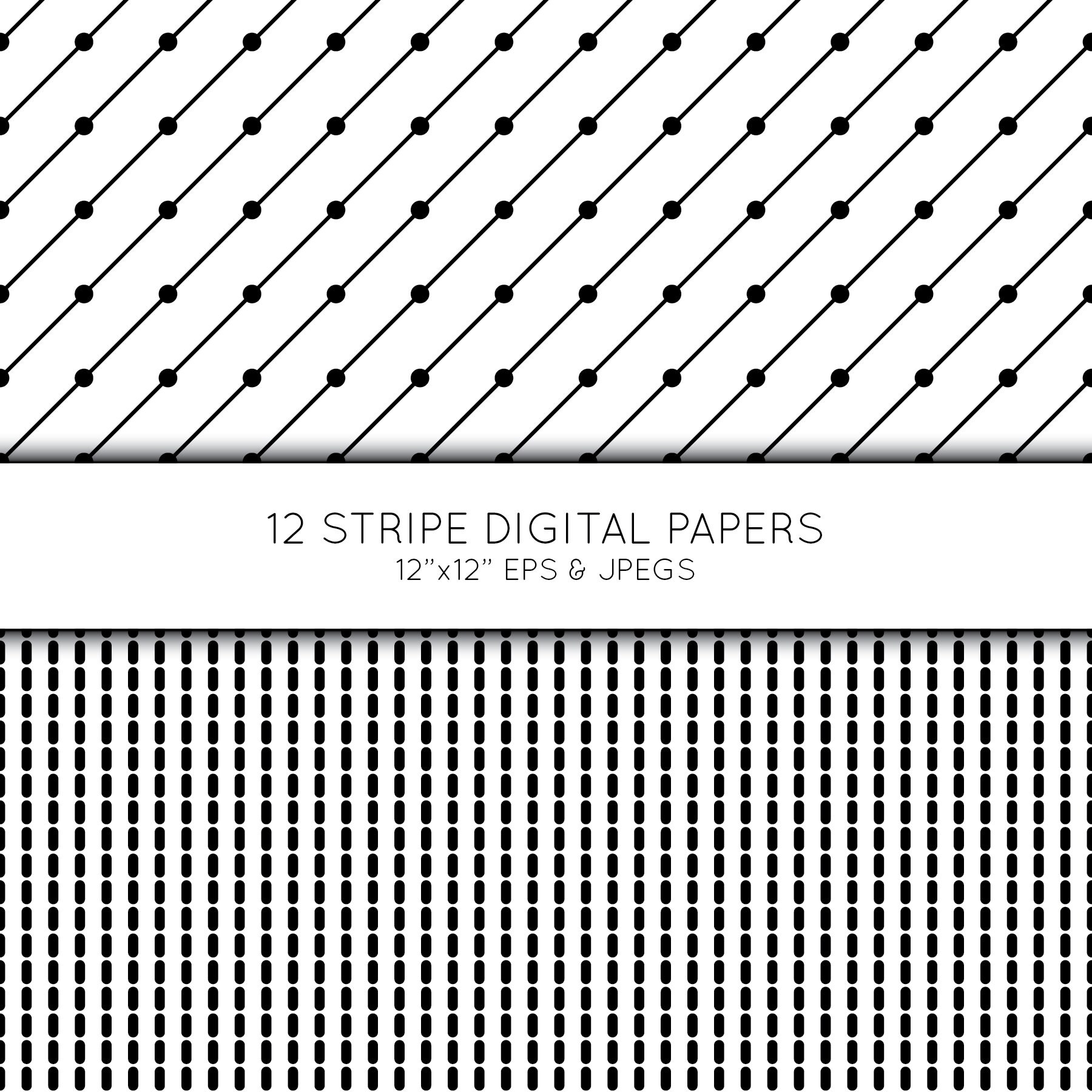 Stripe Digital Paper, Striped Scrapbook Paper, Stripes Digital Paper ...
