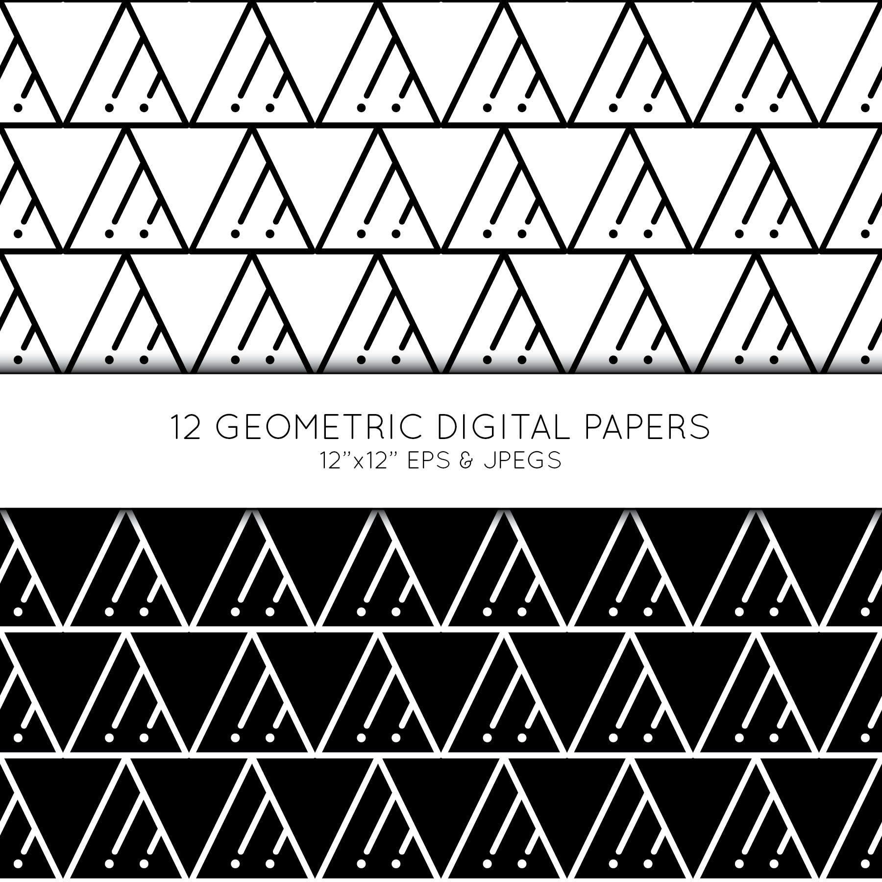 Geometric Digital Paper Geometric Scrapbook Paper Digital - Etsy