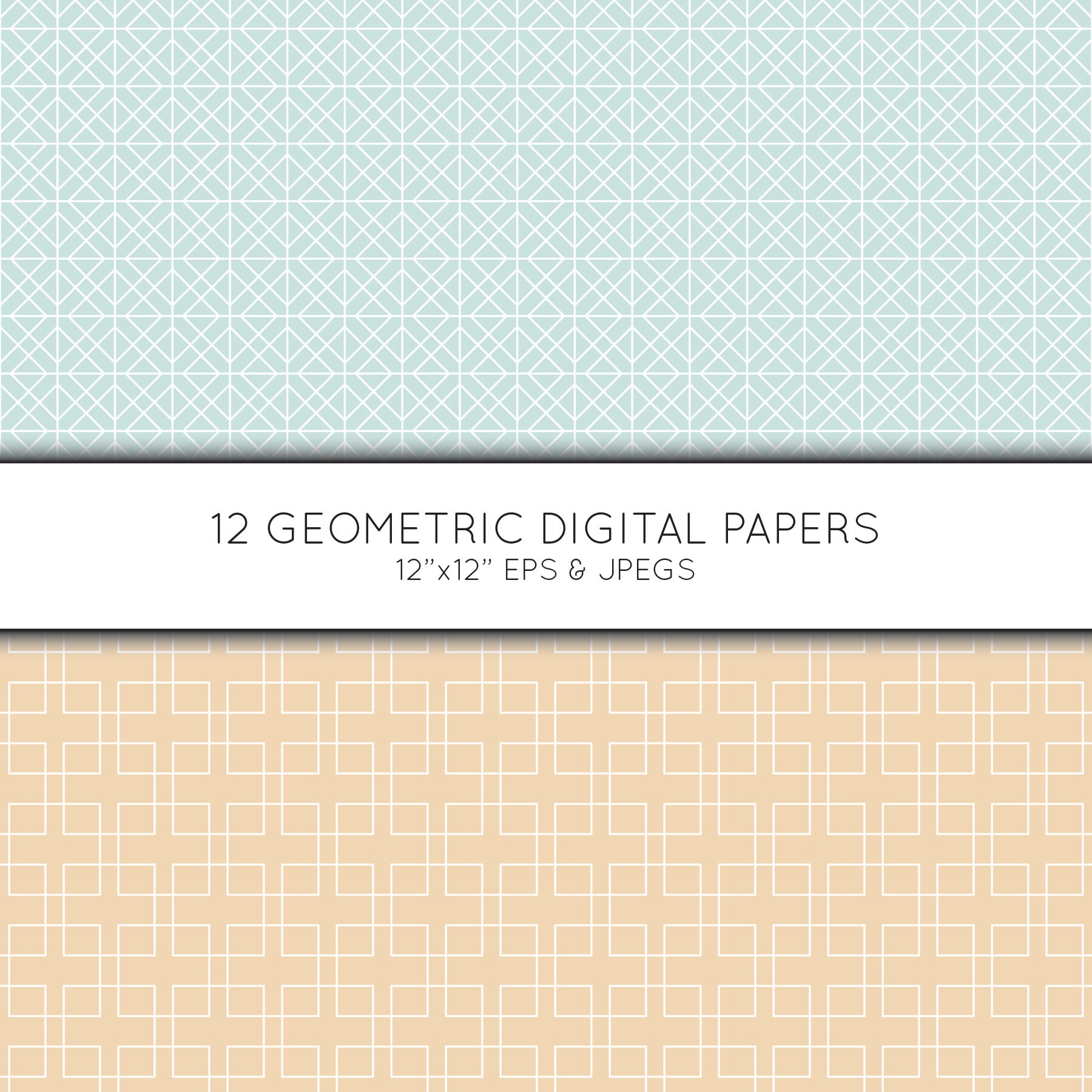 Geometric Digital Paper Geometric Scrapbook Paper Digital - Etsy