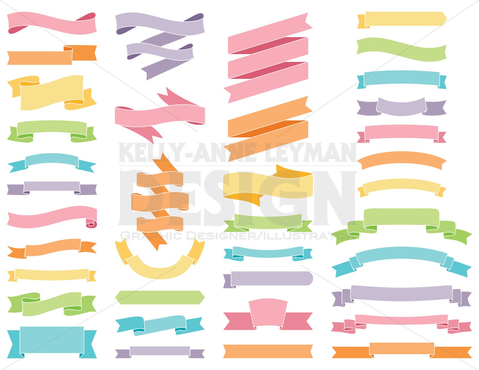 Digital Ribbons Clipart, Digital Labels, Digital Banner Clip Art ...