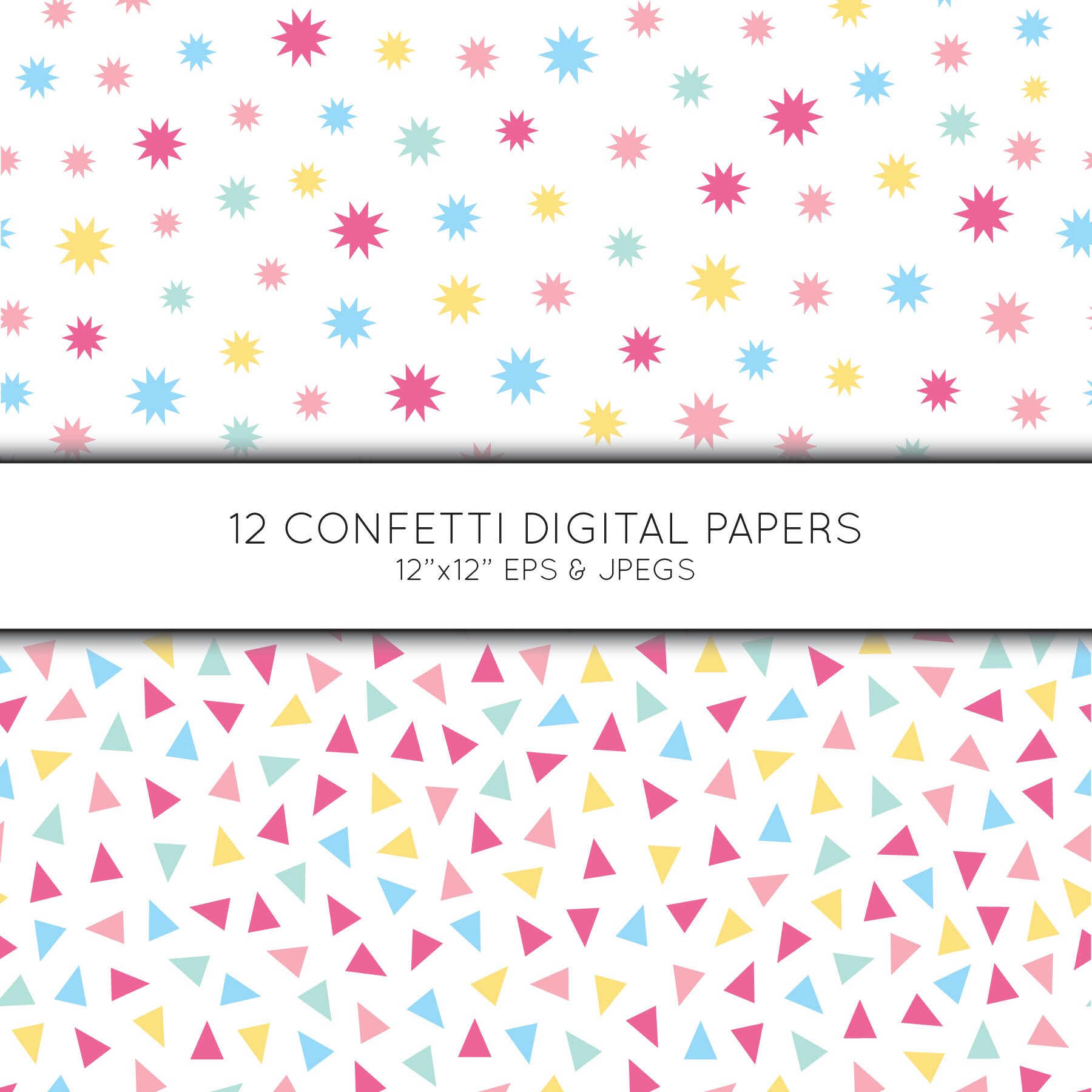 Party Digital Paper Confetti Scrapbook Paper Sprinkles | Etsy