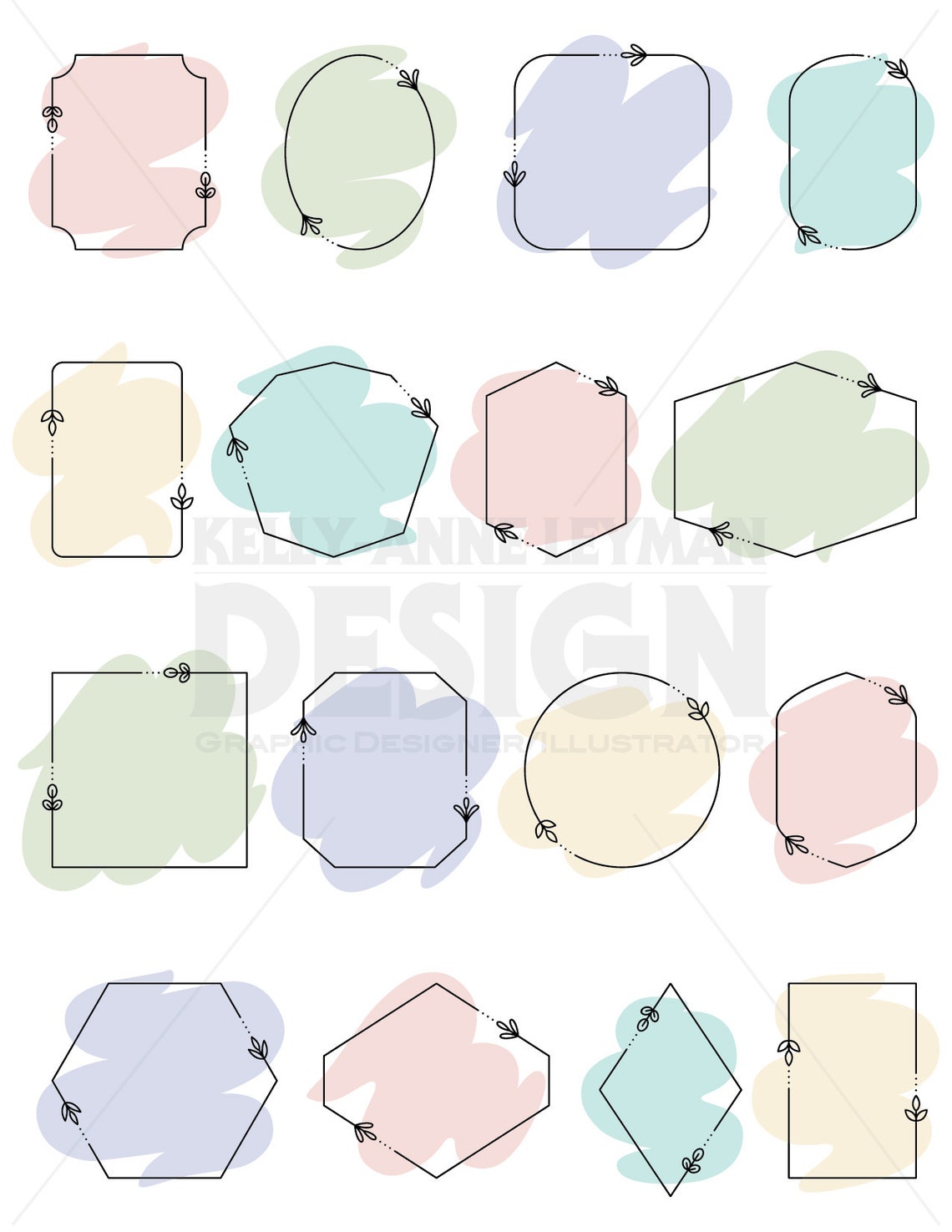Digital Frames Clipart Digital Labels Clip Art Set Digital | Etsy