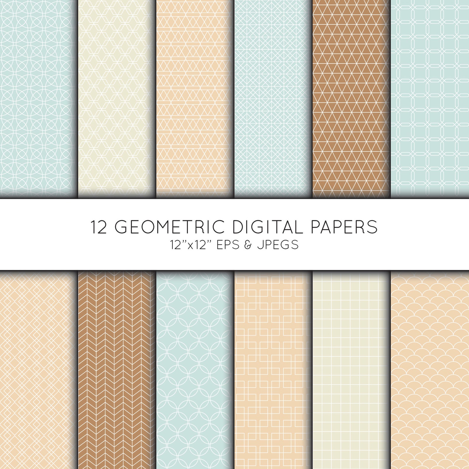 Geometric Digital Paper Geometric Scrapbook Paper Digital - Etsy