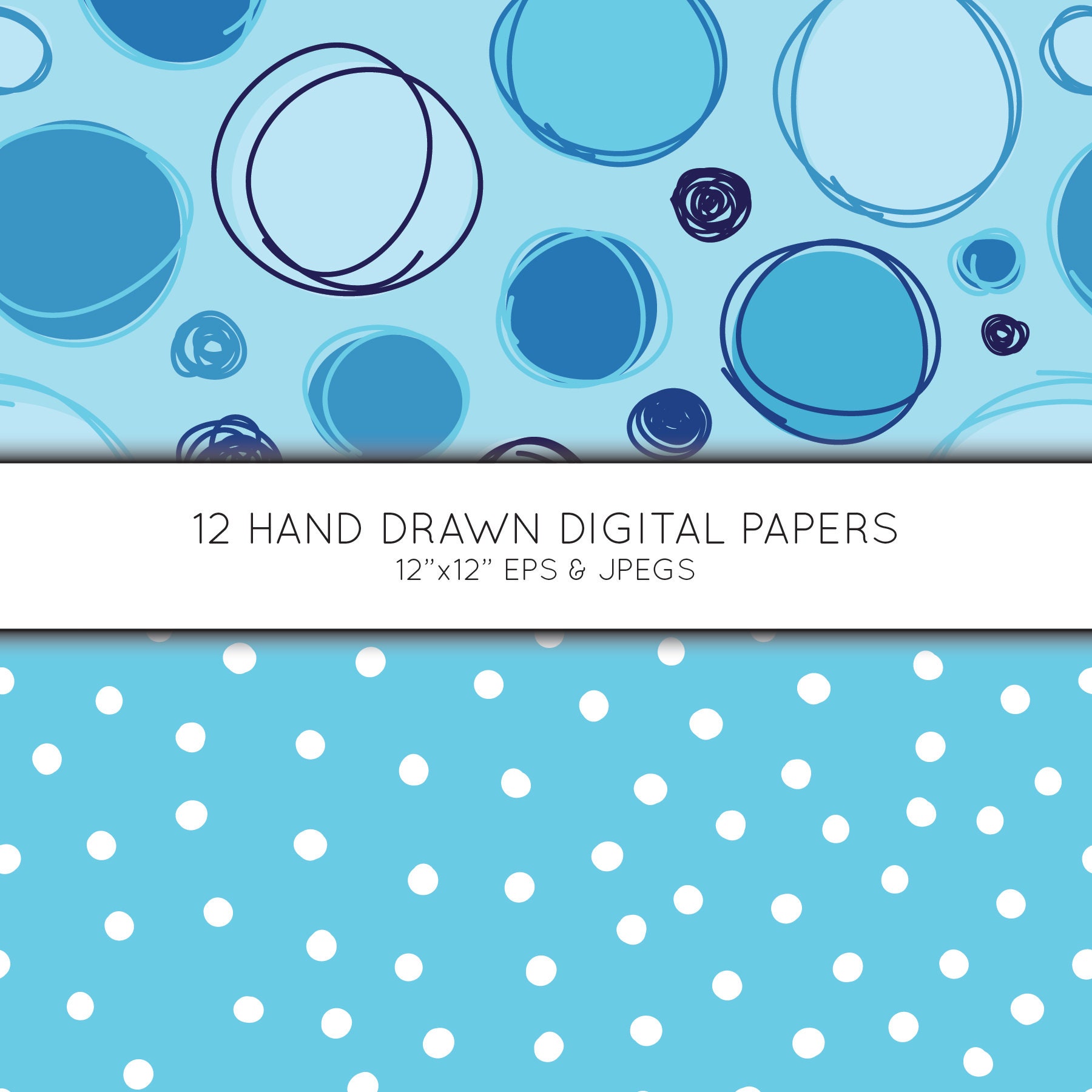 Abstract Digital Paper Hand Drawn Modern Scrapbook Paper - Etsy