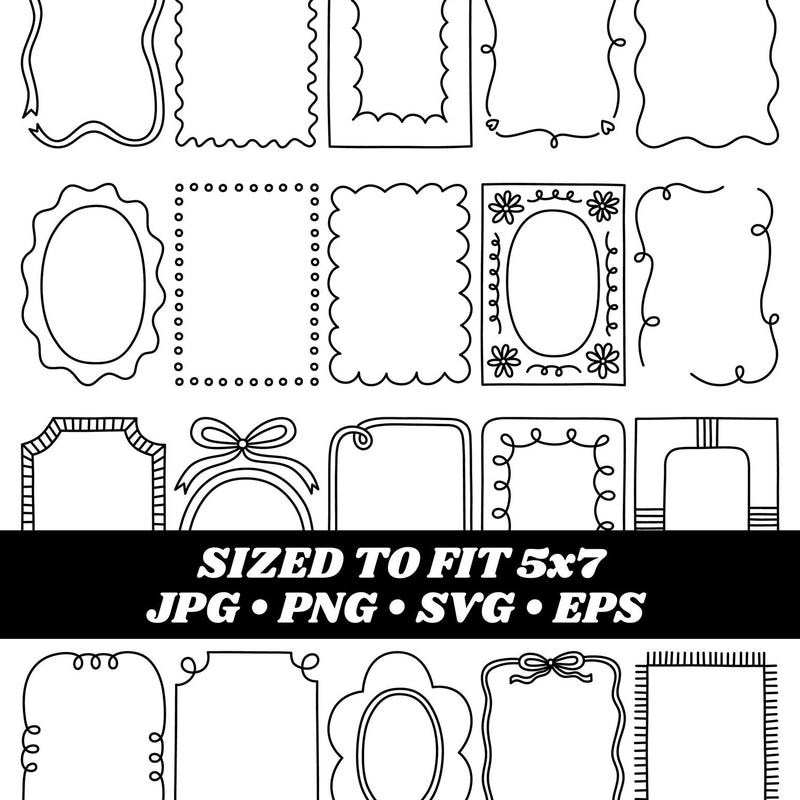 Doodle Borders - Etsy