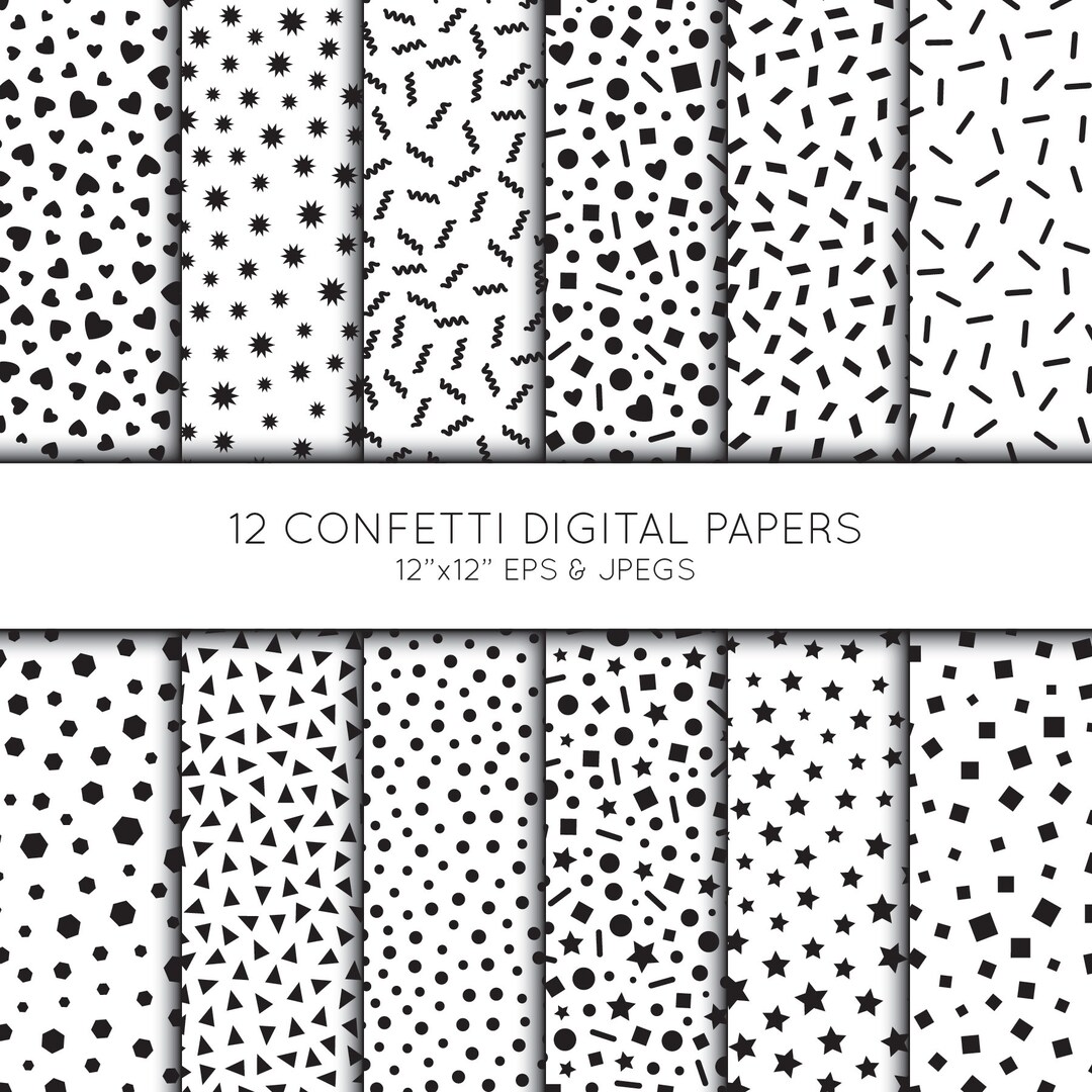 Party Digital Paper, Confetti Scrapbook Paper, Sprinkles, Digital Paper ...
