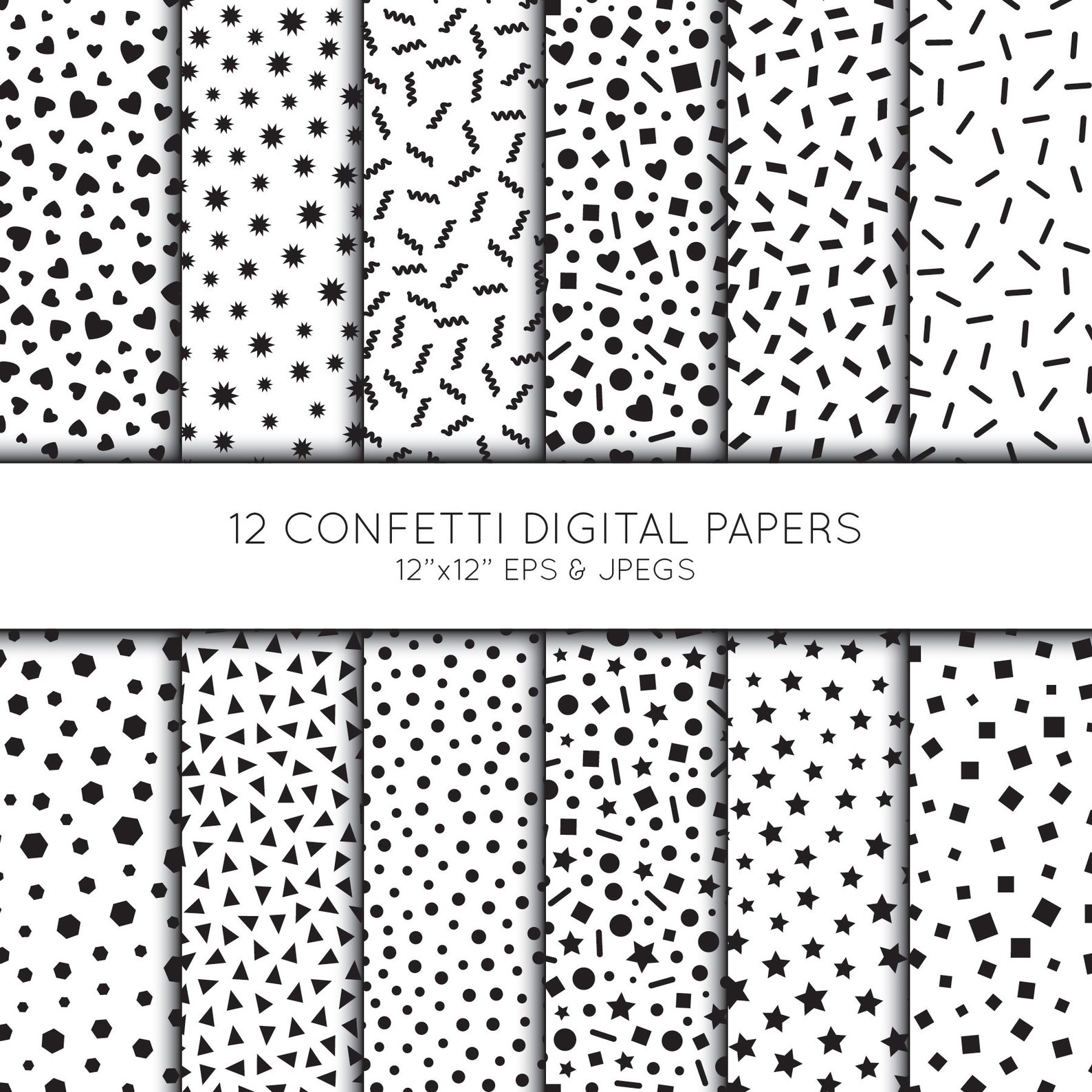 Party Digital Paper Confetti Scrapbook Paper Sprinkles - Etsy