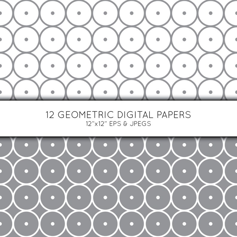 Geometric Digital Paper Geometric Scrapbook Paper Digital - Etsy