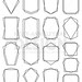 Geometric Digital Frames Clipart, Polygonal Frames, Digital Labels Clip ...