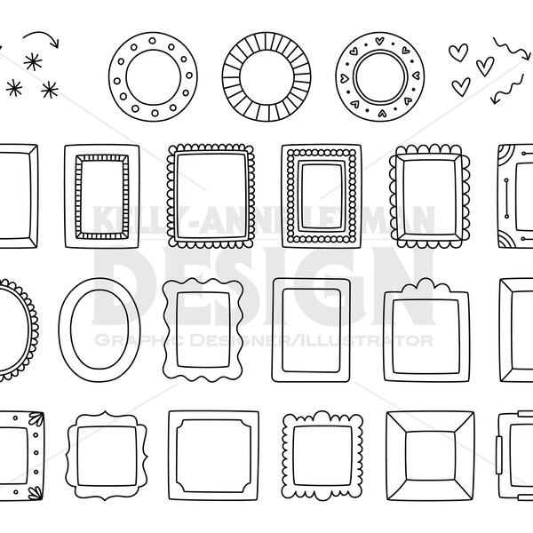 Hand Drawn Clipart - Etsy