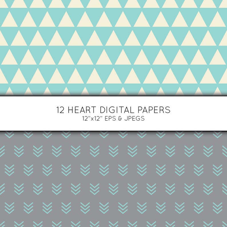 Valentine Digital Paper Heart Scrapbook paper Heart digital | Etsy