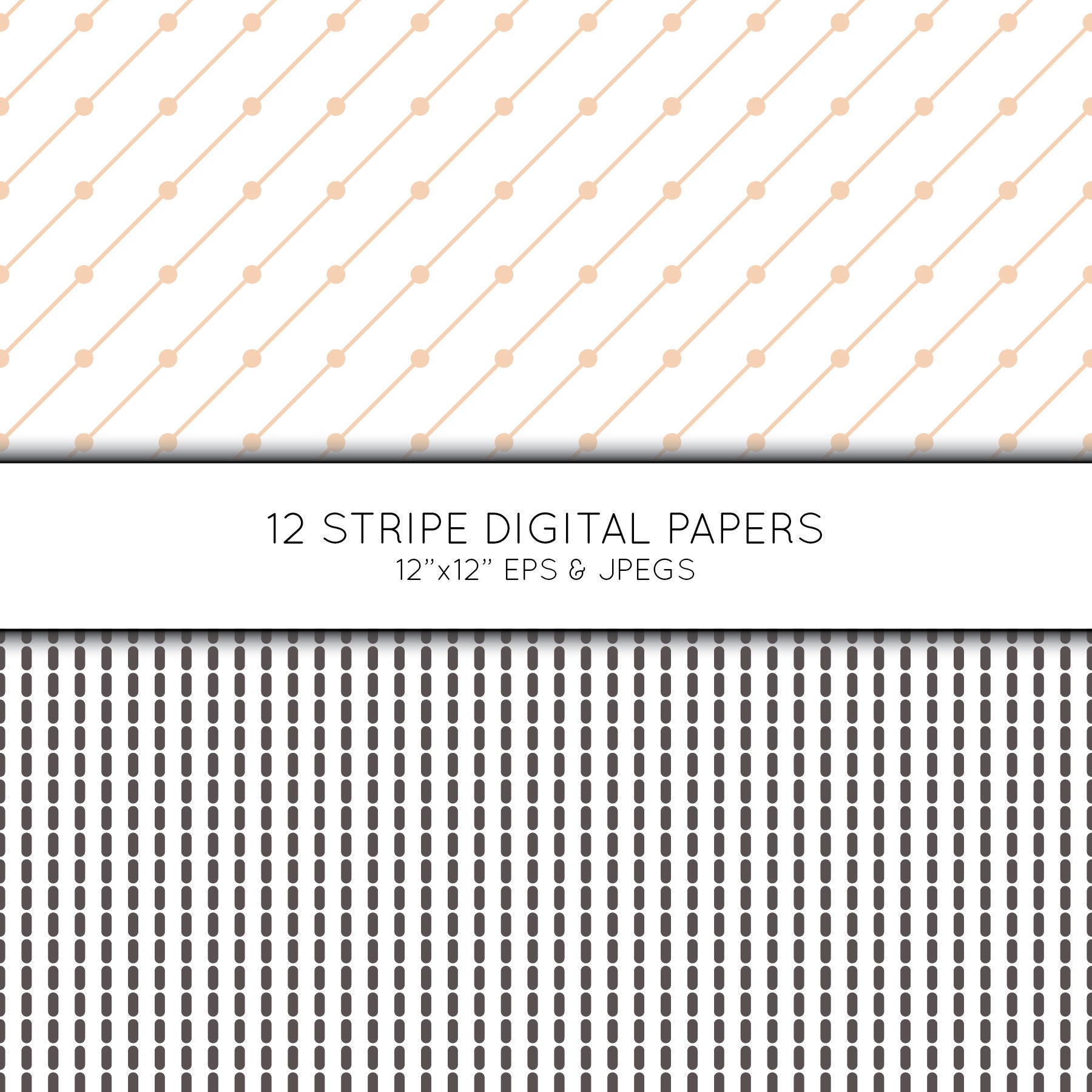 Stripe Digital Paper Striped Scrapbook Paper Stripes Digital | Etsy