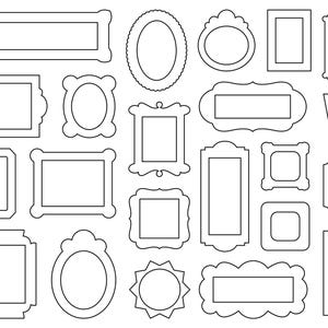 Digital Frames Clipart, Digital Labels Clip Art Set, Digital Clip Art ...