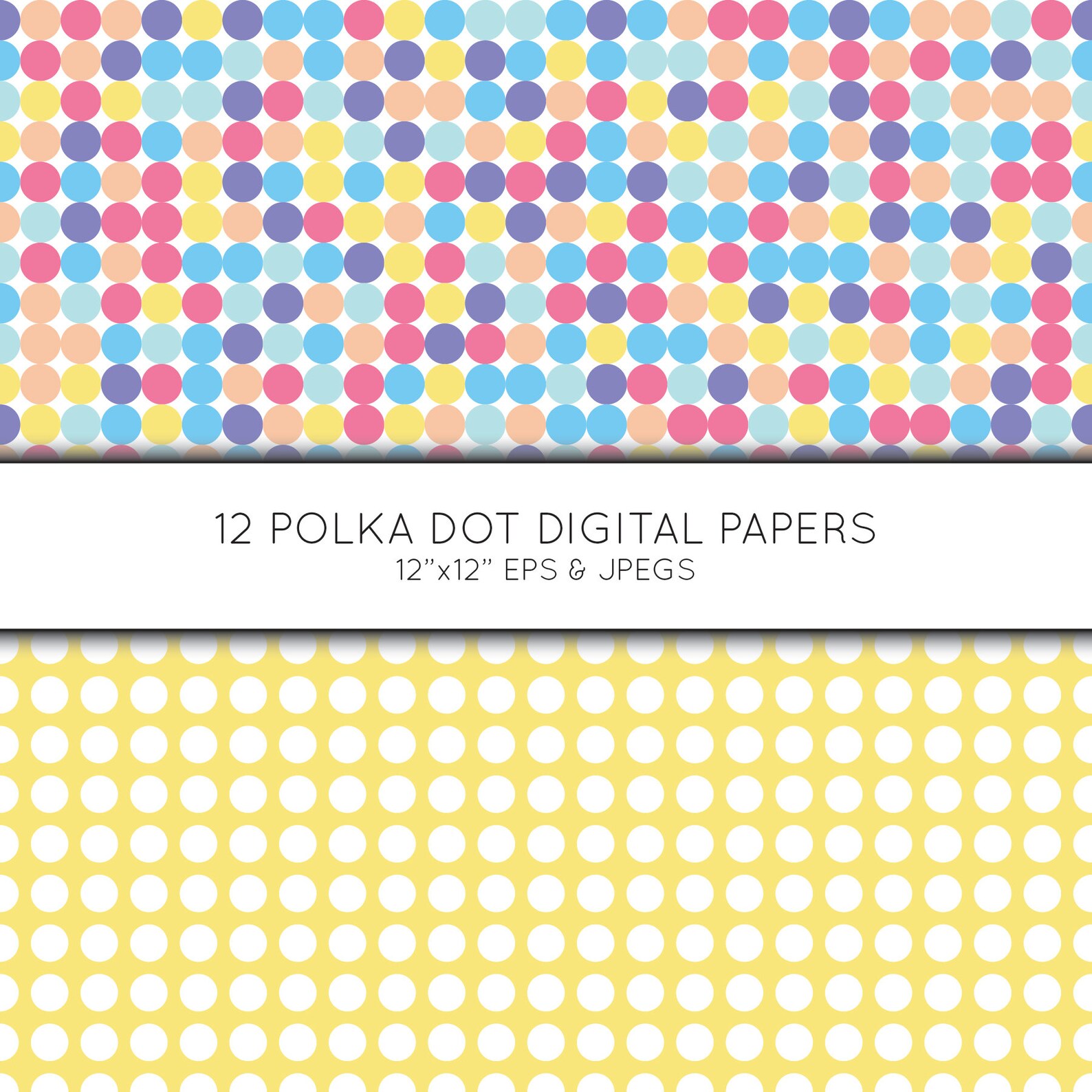 Dot Digital Paper Polka Dot Scrapbook Paper Dot Digital - Etsy