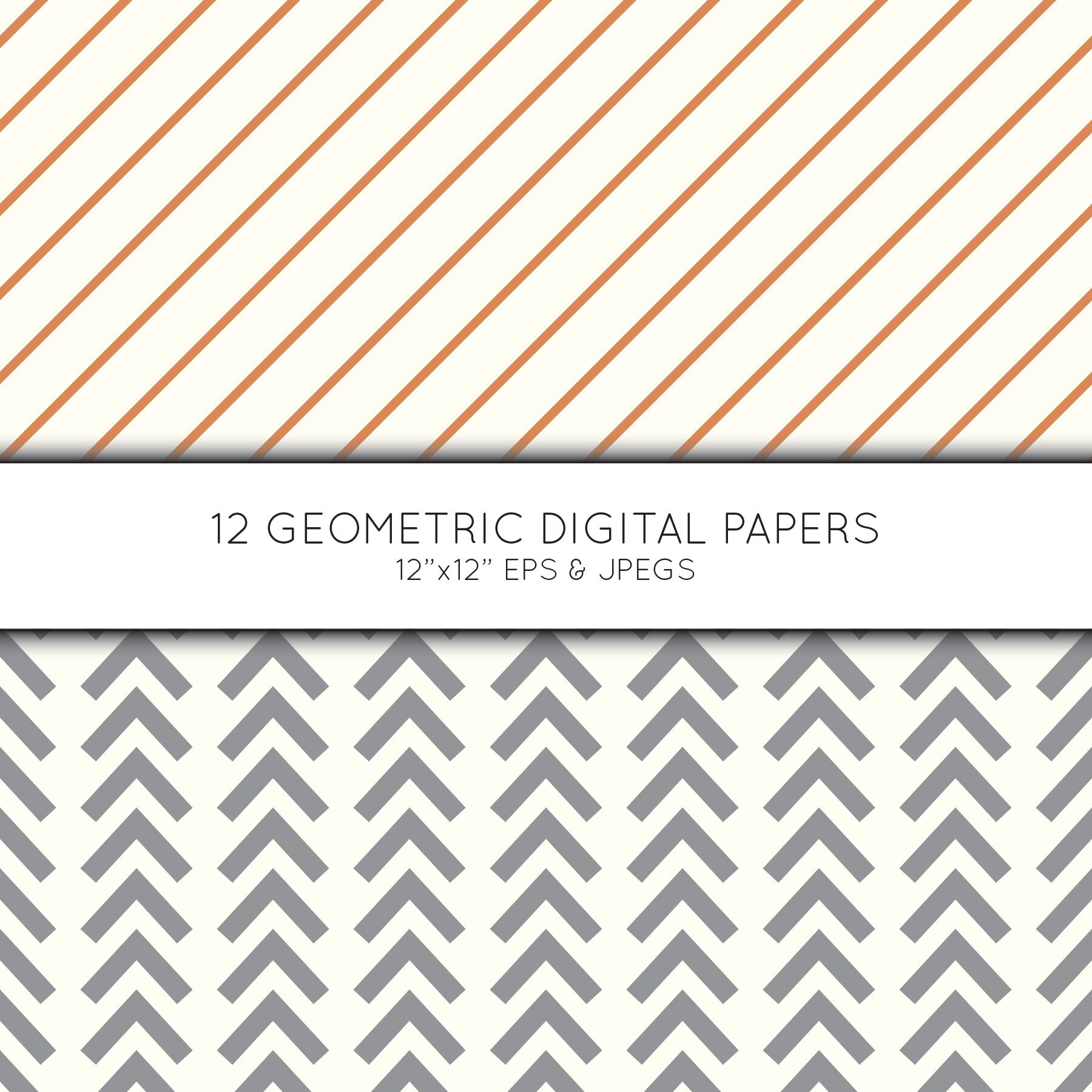 Geometric Digital Paper, Geometric Scrapbook Paper, Digital Paper Pack ...