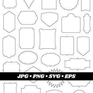 Digital Frames Clipart, Digital Labels Clip Art Set, Digital Clip Art ...