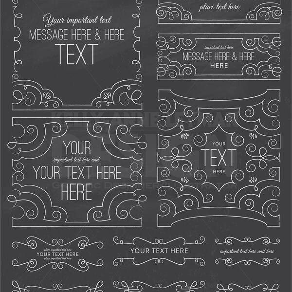 Chalkboard Flourish - Etsy