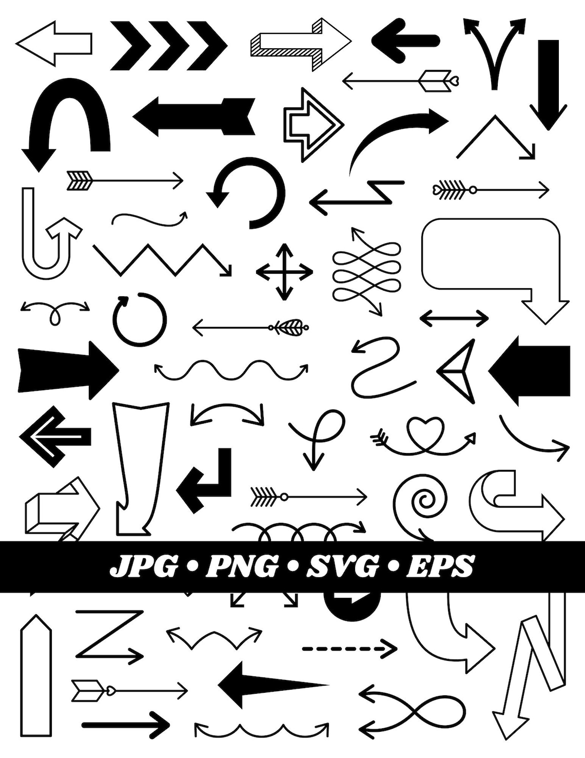 Arrow Clipart, Digital Arrows Clipart, Clip Art Set, Digital Clipart ...