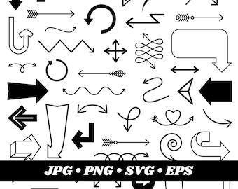 Arrow Clipart, Digital Arrows Clipart, Clip Art Set, Digital Clipart ...