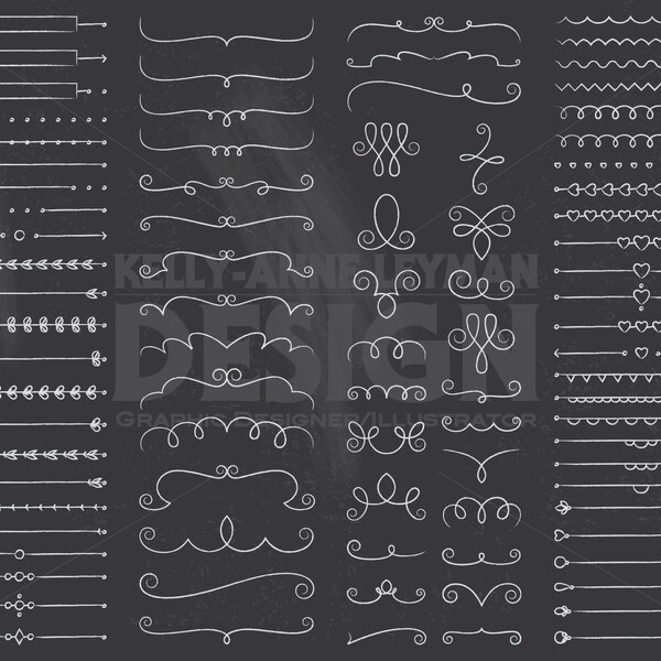 Chalkboard Flourish - Etsy