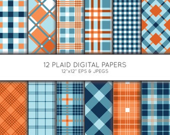 SEAMLESS Buffalo Plaid Digital Paper Gingham Tartan Plaid - Etsy
