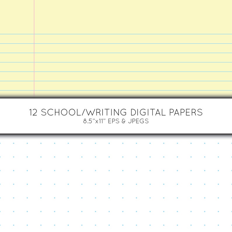 School digital paper Pre School Paper Writing paper grid | Etsy