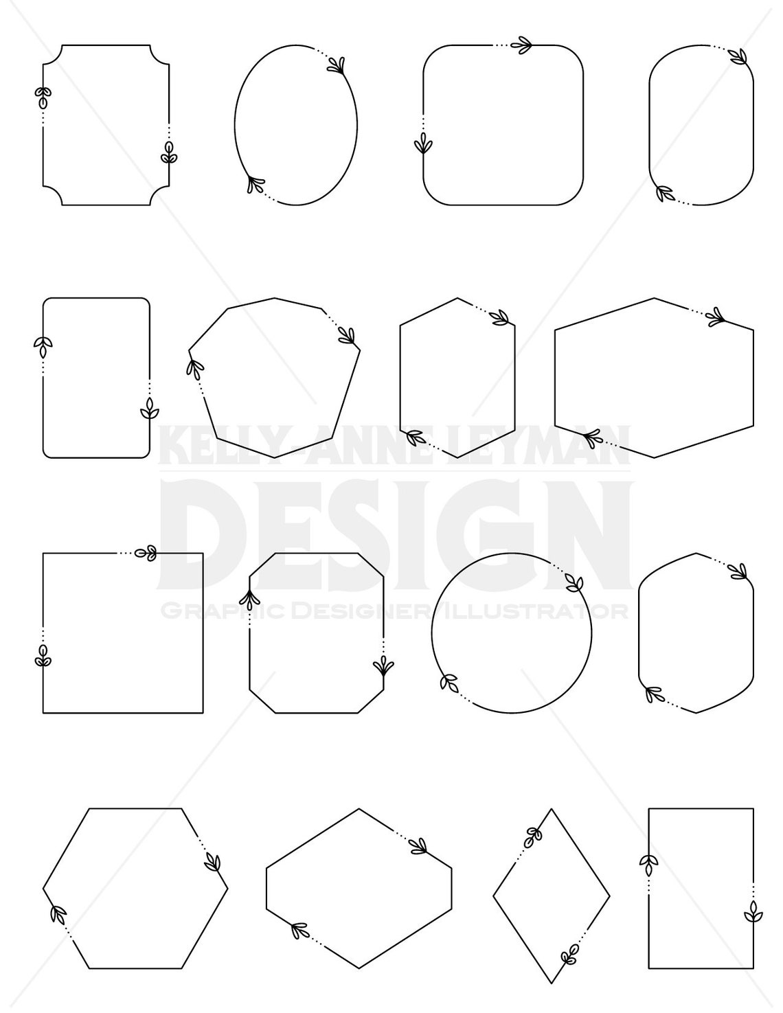 Digital Frames Clipart Digital Labels Clip Art Set Digital - Etsy