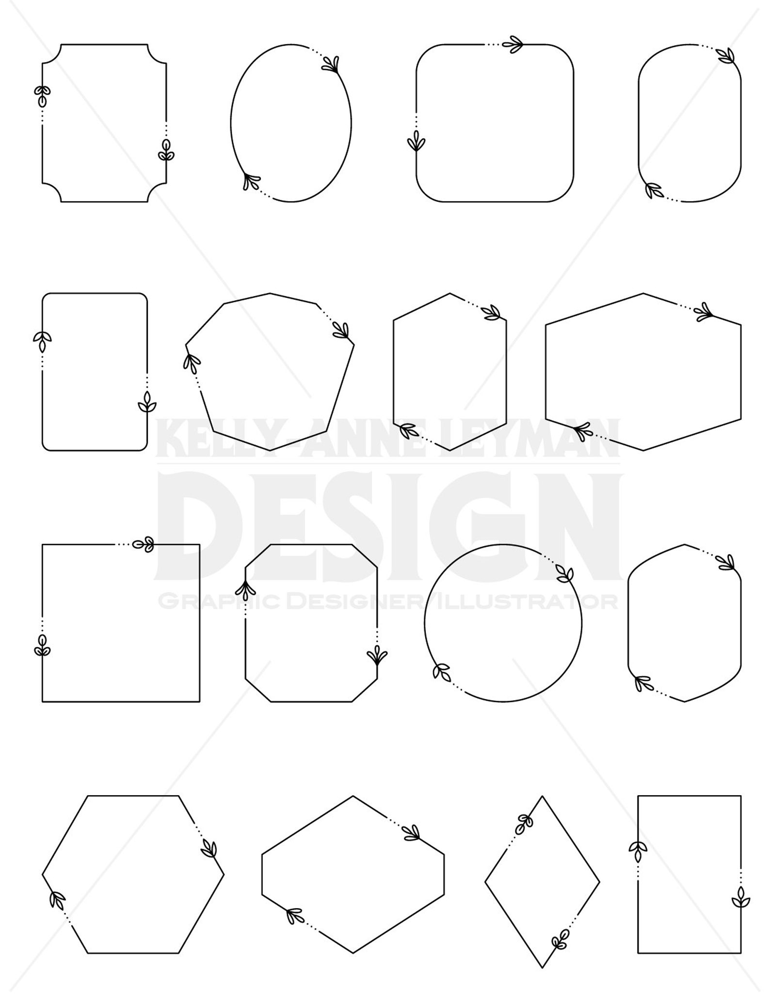 Digital Frames Clipart Digital Labels Clip Art Set Digital - Etsy