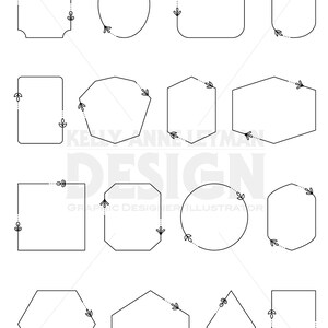 Digital Frames Clipart, Digital Labels Clip Art Set, Digital Clip Art ...