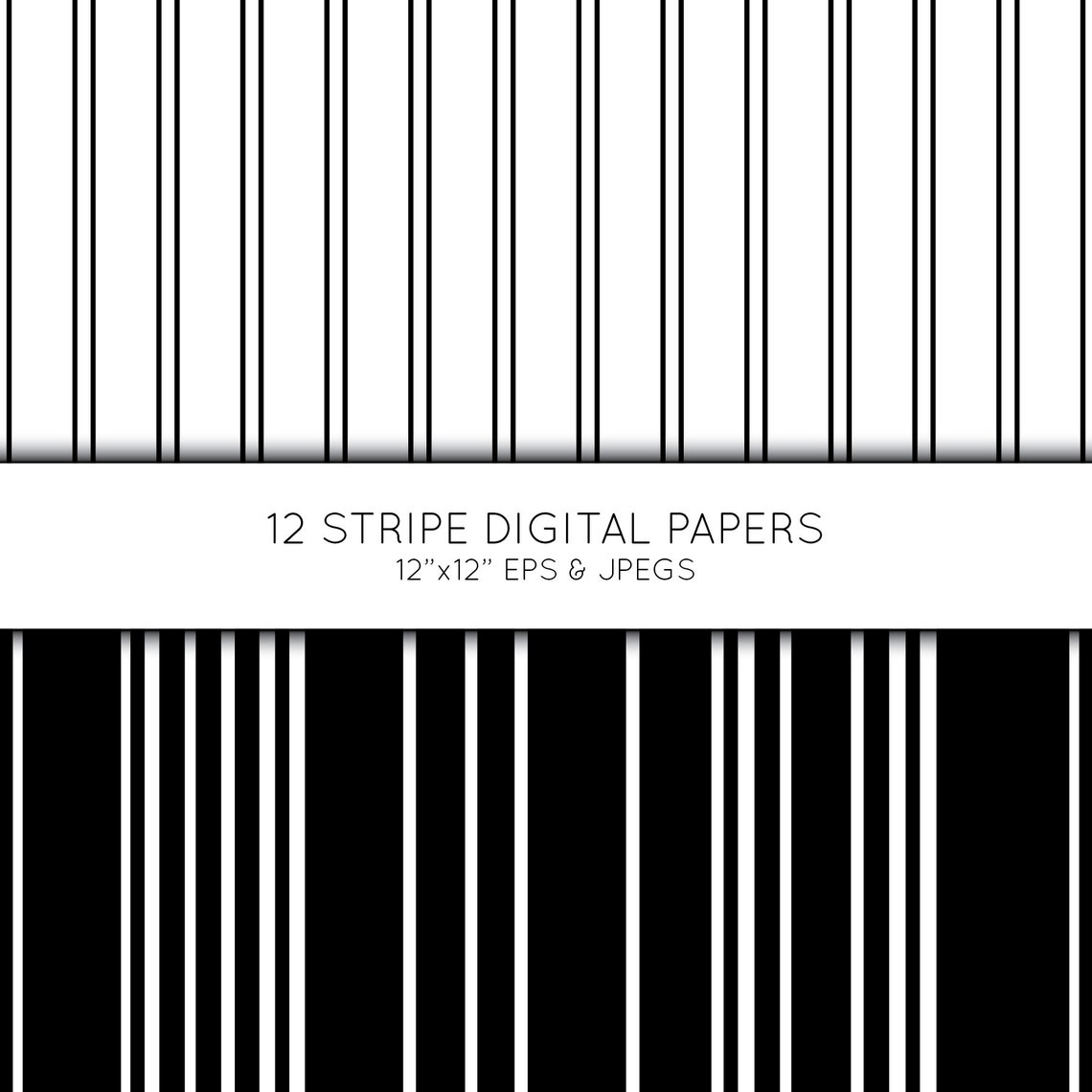 Stripe Digital Paper, Striped Scrapbook Paper, Stripes Digital Paper ...