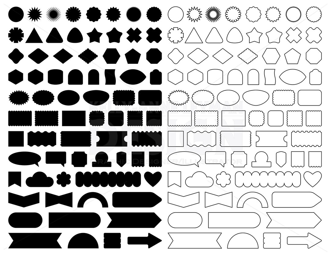 Frames Clipart, Labels Clip Art, Border Clipart, Modern, Ticket, Heart ...