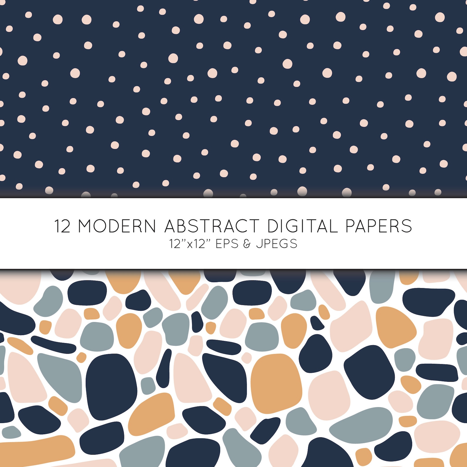 Abstract Digital Paper Modern Scrapbook Paper Boho Digital | Etsy