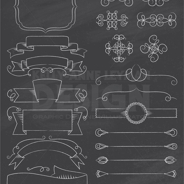 Chalkboard Flourish - Etsy