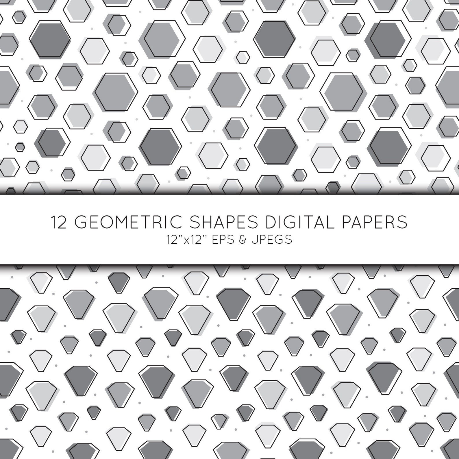 Geometric Digital Paper Geometric Scrapbook Paper Digital - Etsy