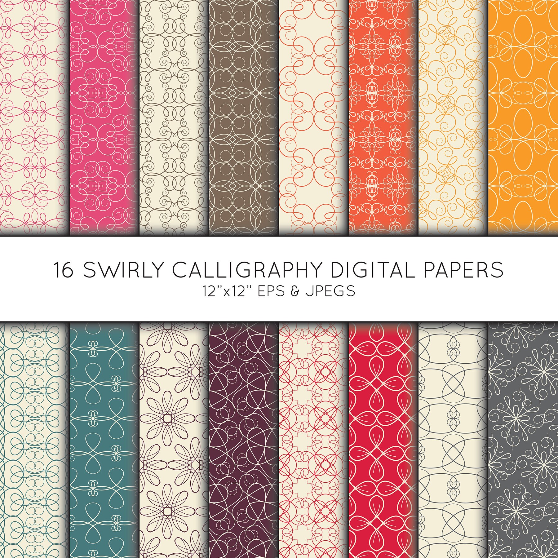 Swirl Digital Paper Seamless pattern Scrapbook paper | Etsy
