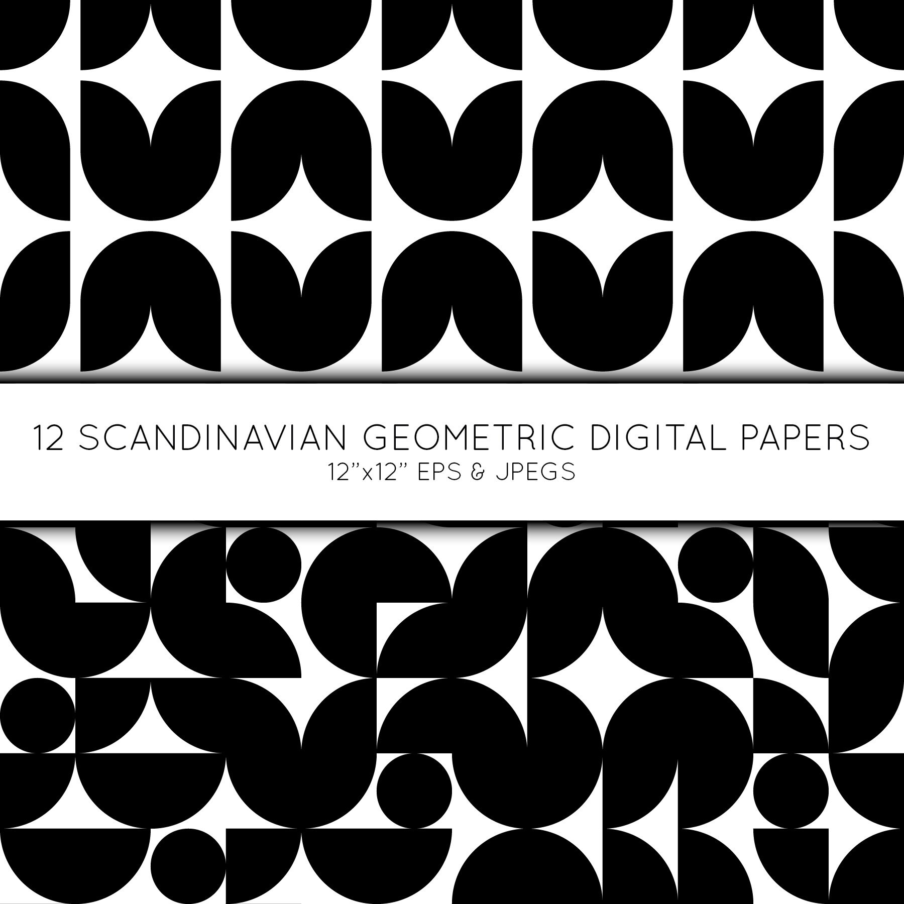 Scandinavian Digital Paper Geometric Scrapbook Paper Digital - Etsy