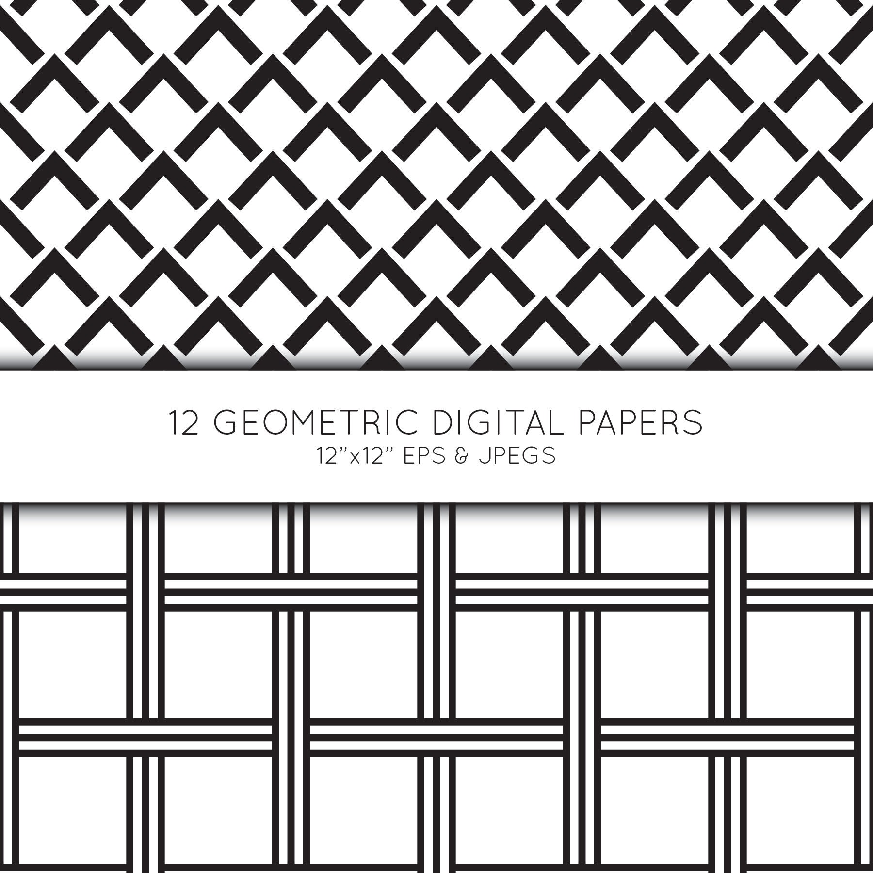 Geometric Digital Paper Geometric Scrapbook paper digital | Etsy