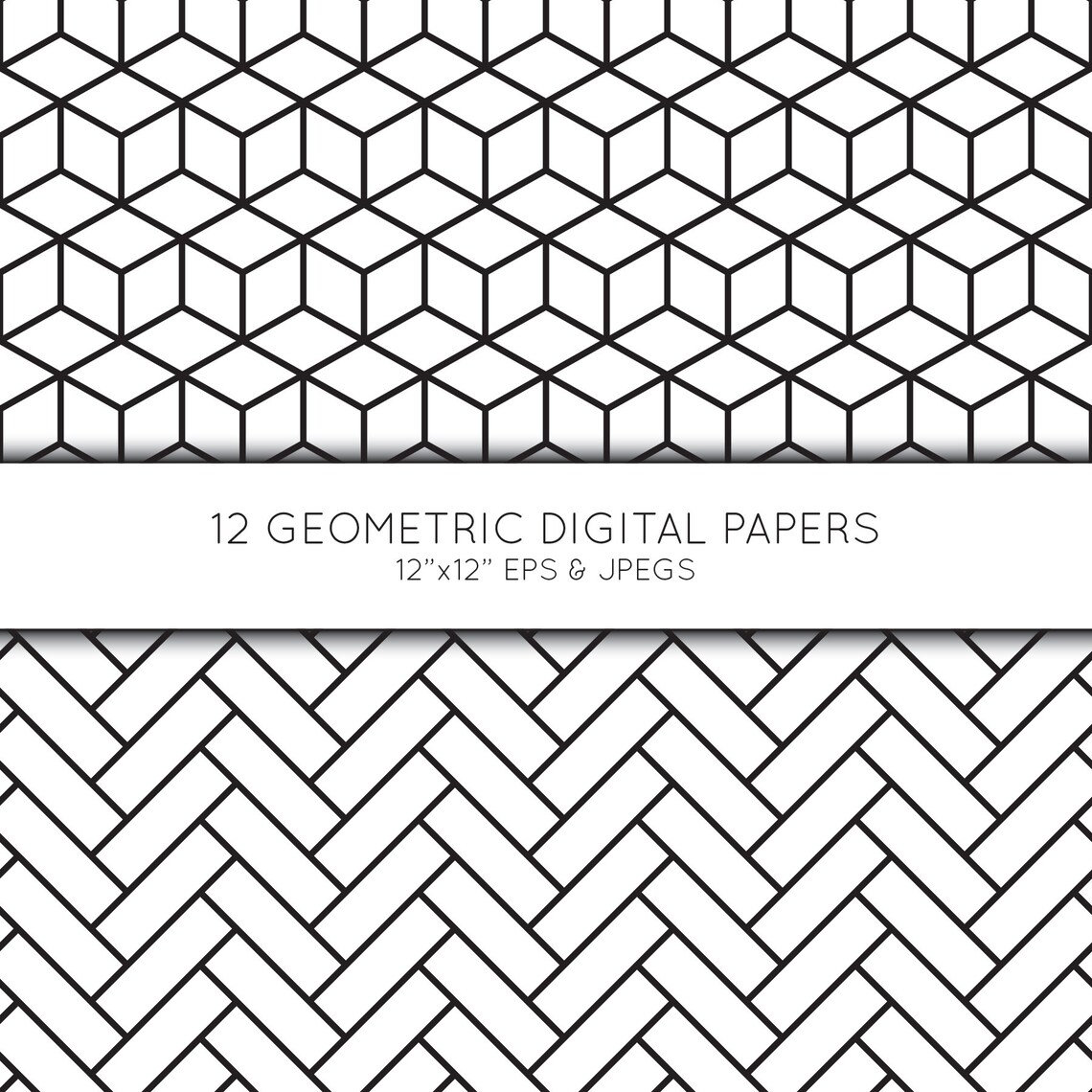 Geometric Digital Paper Geometric Scrapbook Paper Digital - Etsy